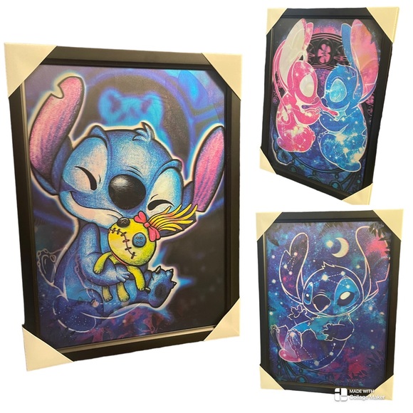 Art | New Lilo Stitch Framed 3d Lenticular Poster Picture | Poshmark